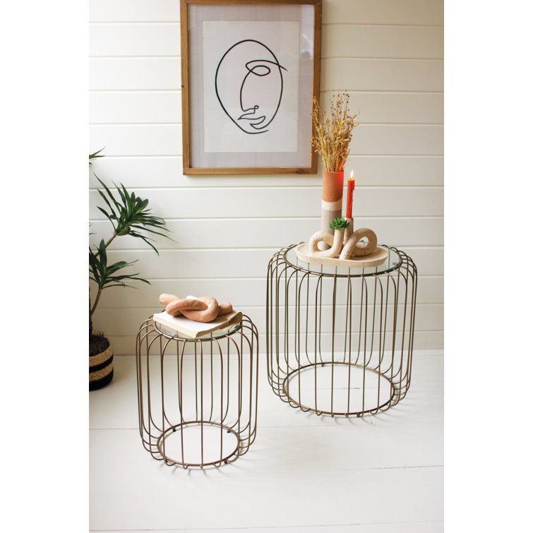 Wade Logan® Tables gigognes en verre Aurin Aniza - Wayfair Canada